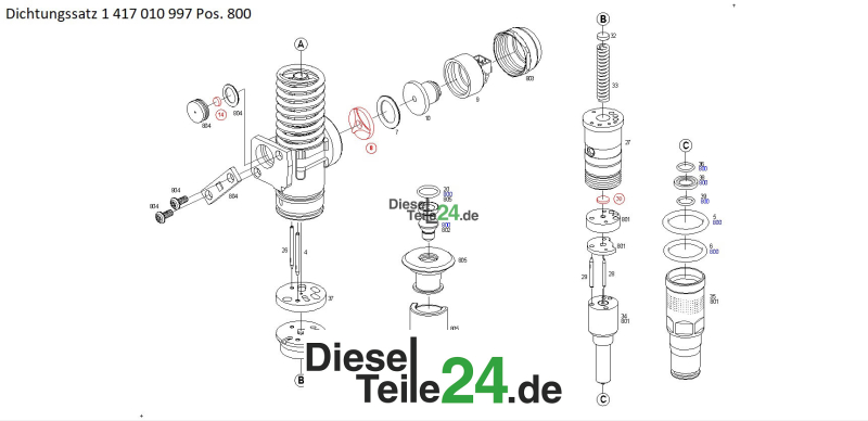 1417010997 BOSCH TEILESATZ, 10,99